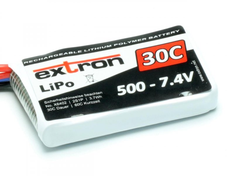 LiPo battery Extron X2 500 - 7,4V (30C-60C), 7,95