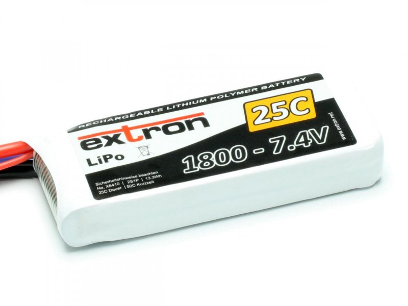 LiPo battery Extron X2 1800 - 7,4V (25C-50C), 14,95