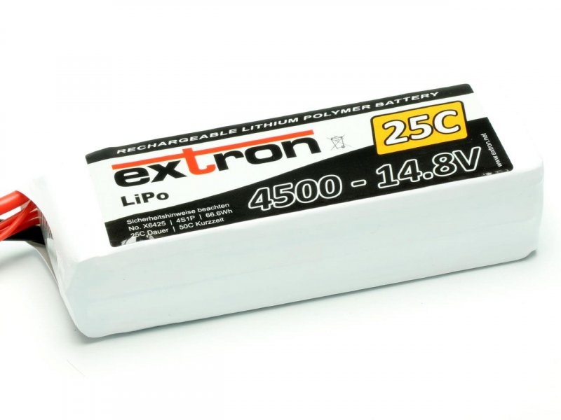 LiPo battery Extron X2 4500 - 14,8V (25C-50C), 58,95